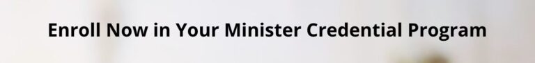 Minister Credentials - Christian Leaders Alliance